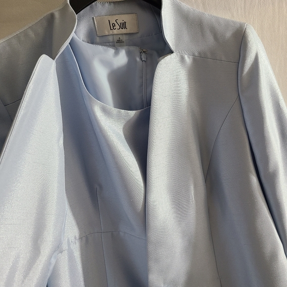 Le Suit | Dresses | Le Suit Womens Powder Blue Long Jacket Dress Suit ...